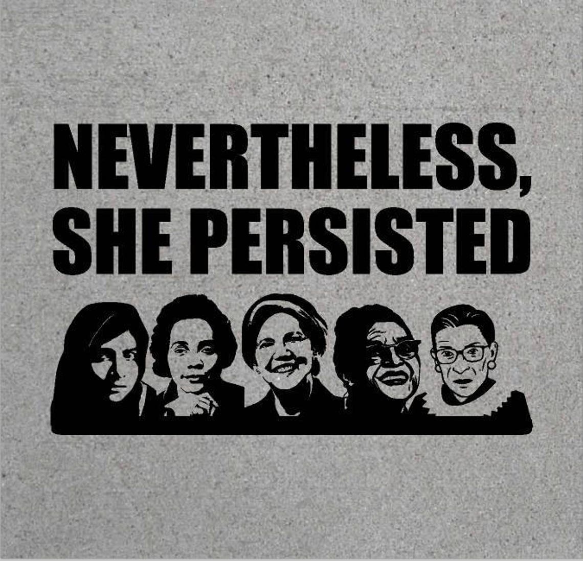 Nevertheless She Persisted Shirt, Elizabeth Warren, Women's March, Anti ...