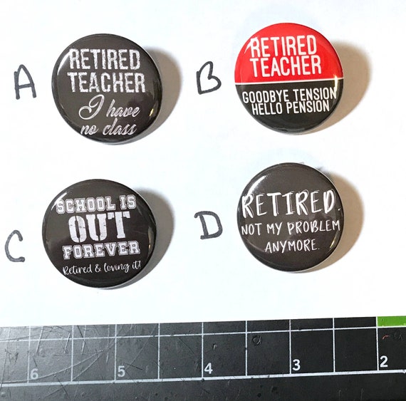 Teacher Retirement Pins. Teacher Gift Teacher Pins Teacher - Etsy