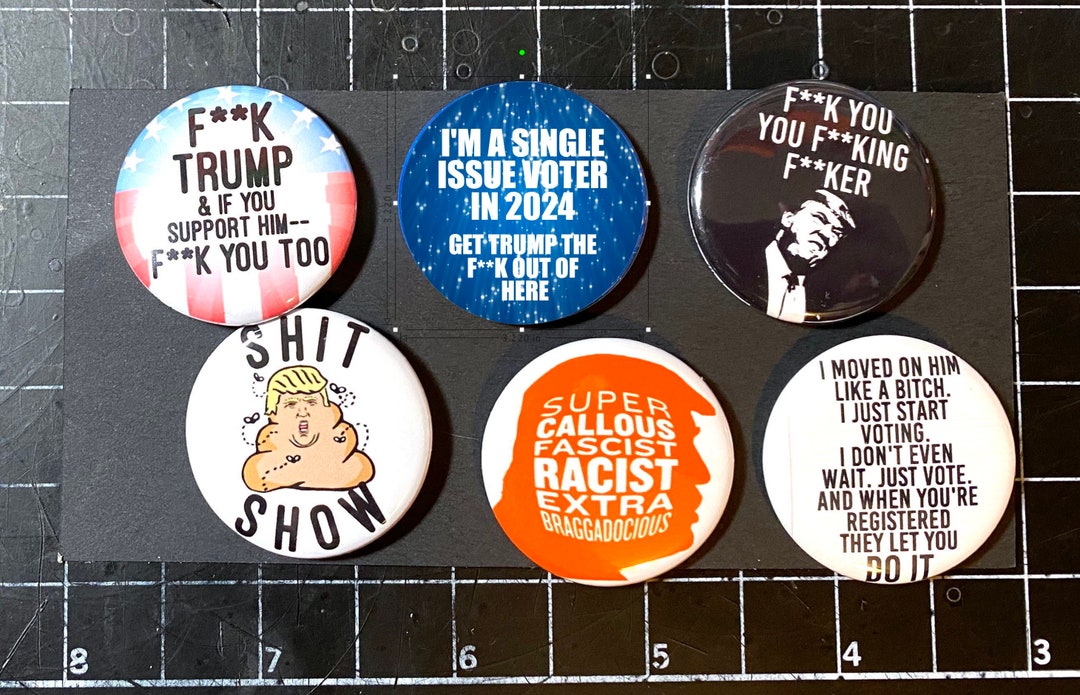 Anti Trump Pins. 1.25" Set of 6 Anti-trump Buttons. Anti Trump Button ...