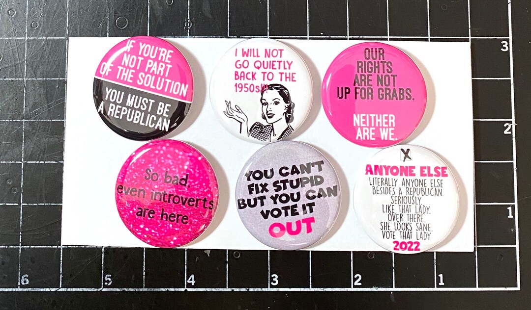 Women's PROTEST Pins. 1.25 Set of 6 Buttons. Women's Rights, Pink Pussy ...