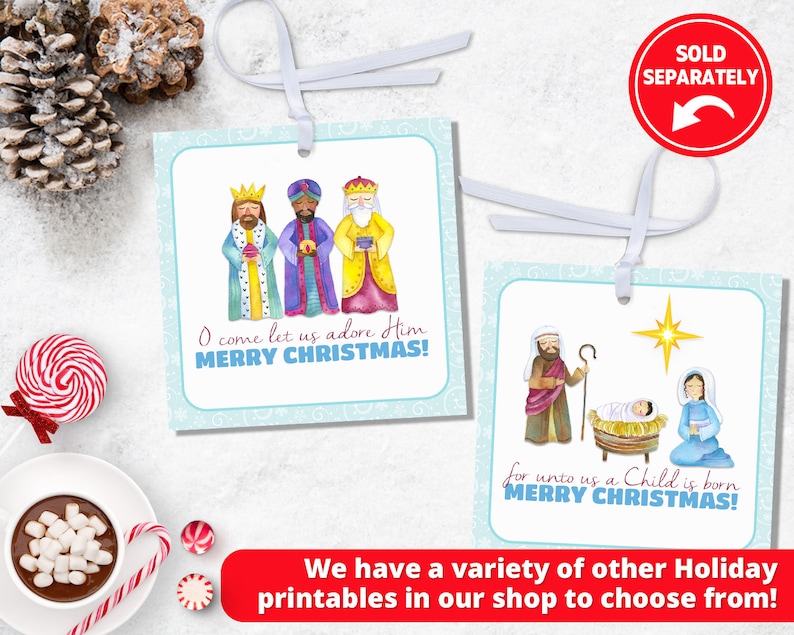 Candy Cane Gram Christmas Tags for Kids Christian Candy Gram - Etsy