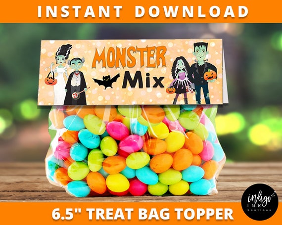 Halloween Bag Topper INSTANT DOWNLOAD | Printable Halloween Treat Bag ...