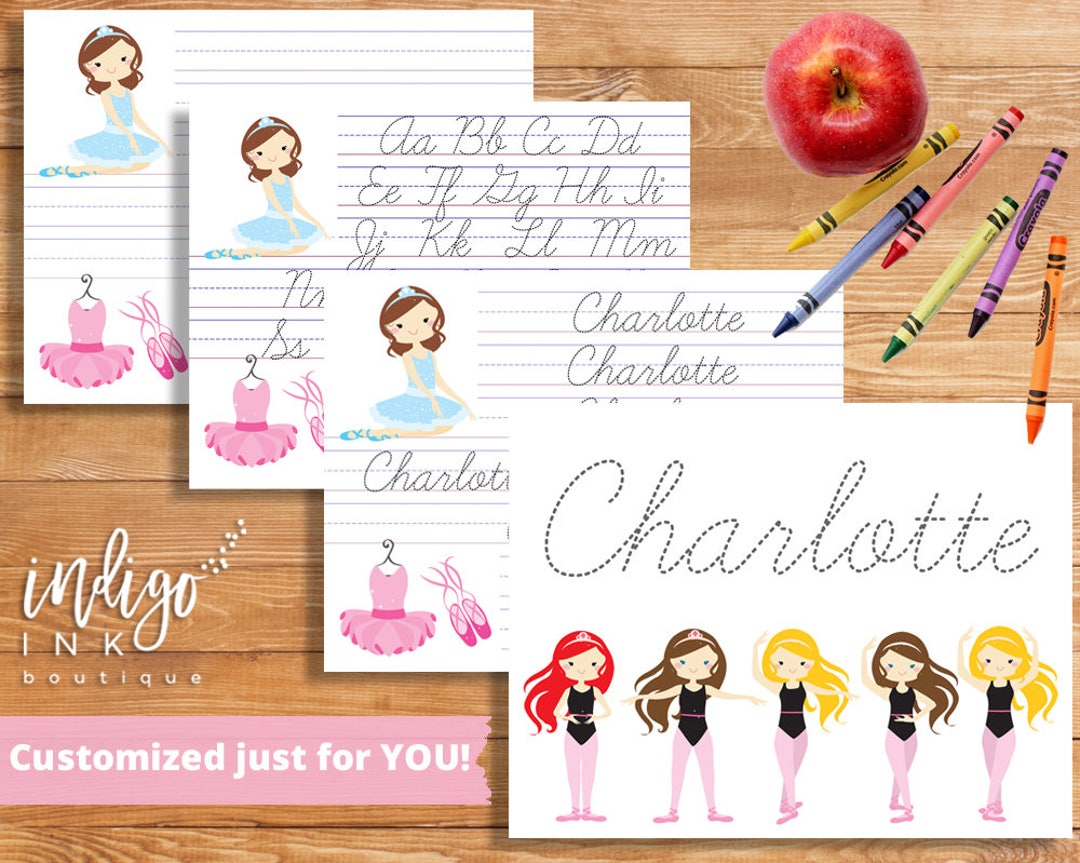 Cursive Handwriting Worksheet DIGITAL | Custom Name Writing Worksheet ...