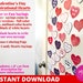 Valentines Day Love Notes INSTANT DOWNLOAD Valentine Decoration Heart ...