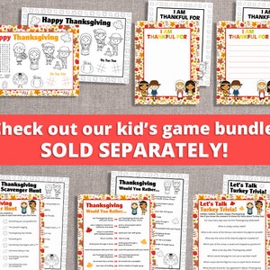 Thanksgiving Day Fun Printable Party Game | Thanksgiving Game Last ...