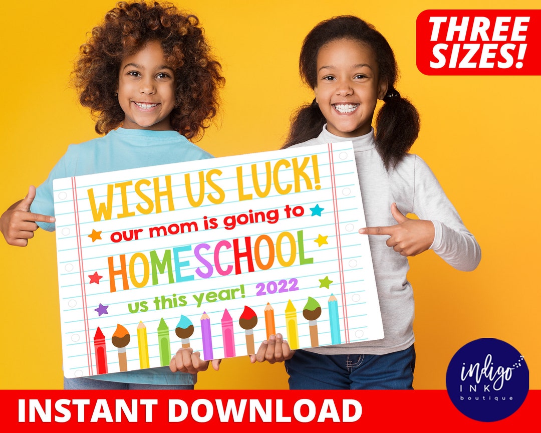 First Day of School Sign INSTANT DOWNLOAD First Day of Homeschool Sign ...