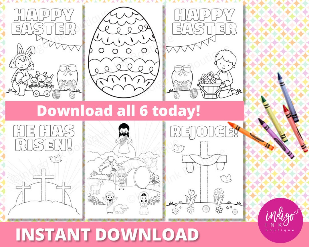 Easter Religious Coloring Sheets | Easter Christian Coloring Page for ...