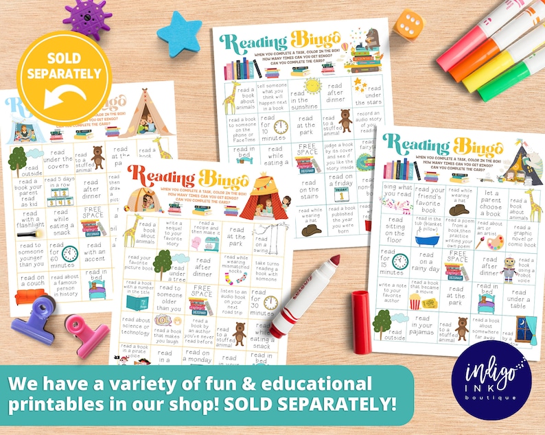 Kids Reading Log Bundle INSTANT DOWNLOAD Kids Reading Chart - Etsy