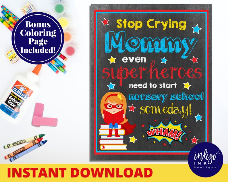 1st Day Of Nursery School Sign INSTANT DOWNLOAD First Day Of Etsy 1st-day-of-nursery-school-sign-instant-download-first-day-of-etsy