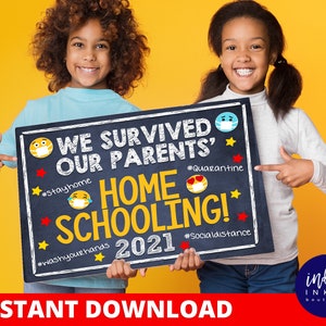 We Survived Our Parents' Homeschooling Sign INSTANT | Etsy