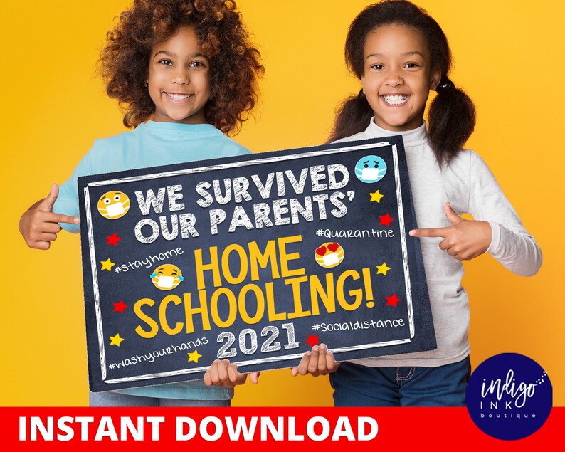 We Survived Our Parents' Homeschooling Sign INSTANT | Etsy