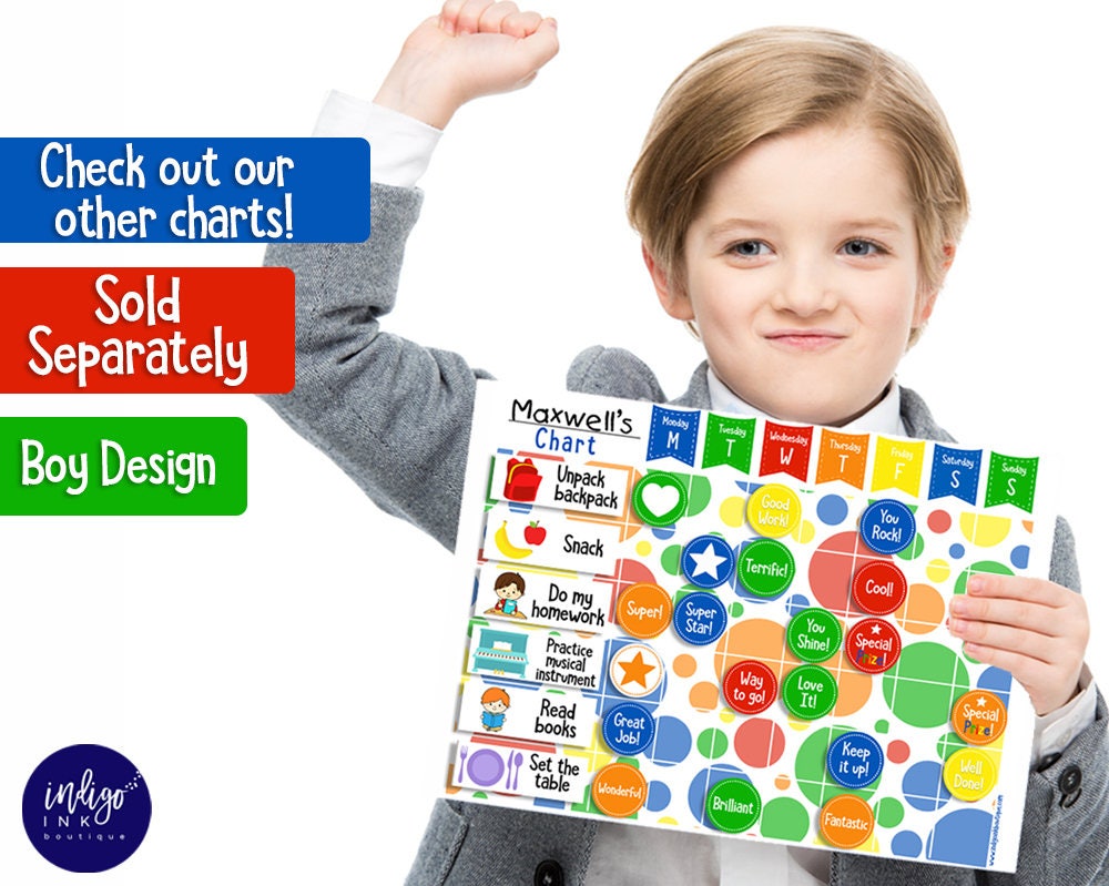 Child Reward Chart INSTANT DOWNLOAD Behavior Chart for Child | Etsy