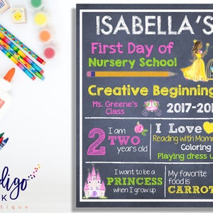 Unicorn First Day of School Personalized Sign DIGITAL DOWNLOAD | 1st ...