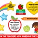 Teacher Appreciation Week Greatest Teacher Apple Printables INSTANT ...