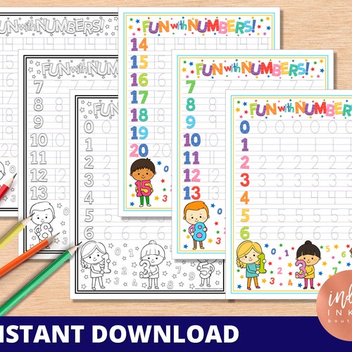 Tracing Numbers Cursive Printable Worksheet Number Tracing - Etsy