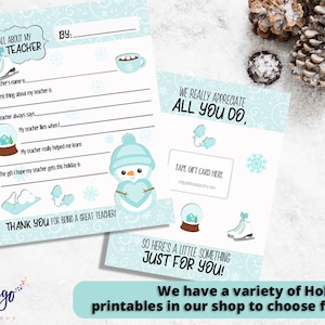 Candy Cane Gram Christmas Tags INSTANT DOWNLOAD | Santa Favor Tags for ...