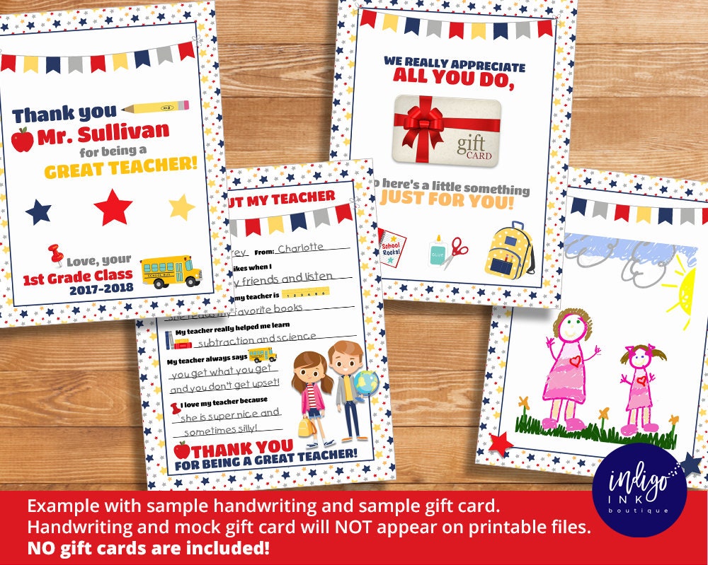 All About My Teacher Printable PERSONALIZED DIGITAL DOWNLOAD | Etsy