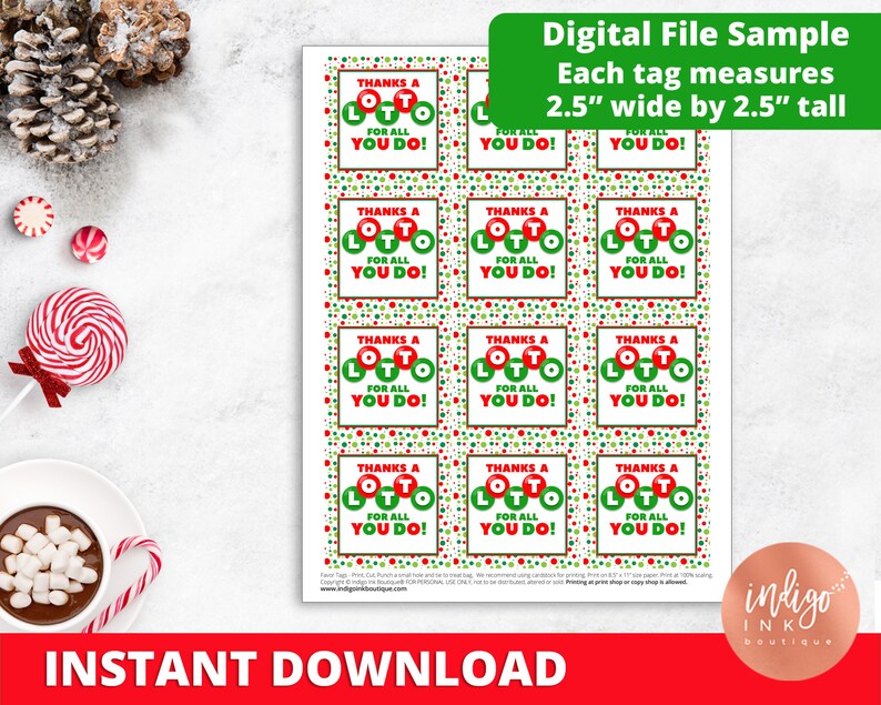 Lottery Gift Tag INSTANT DOWNLOAD | Christmas Gift Tag | Coworker Gift ...