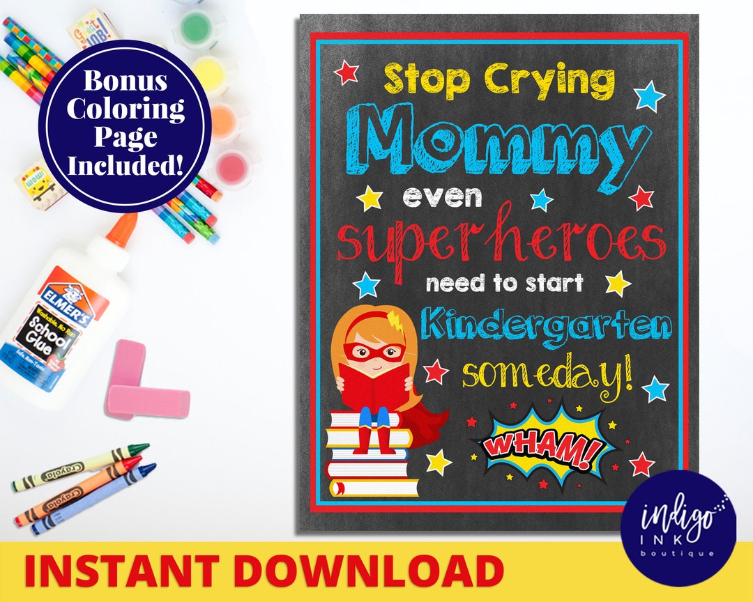 Kindergarten Sign DIGITAL DOWNLOAD 1st Day of School Sign - Etsy