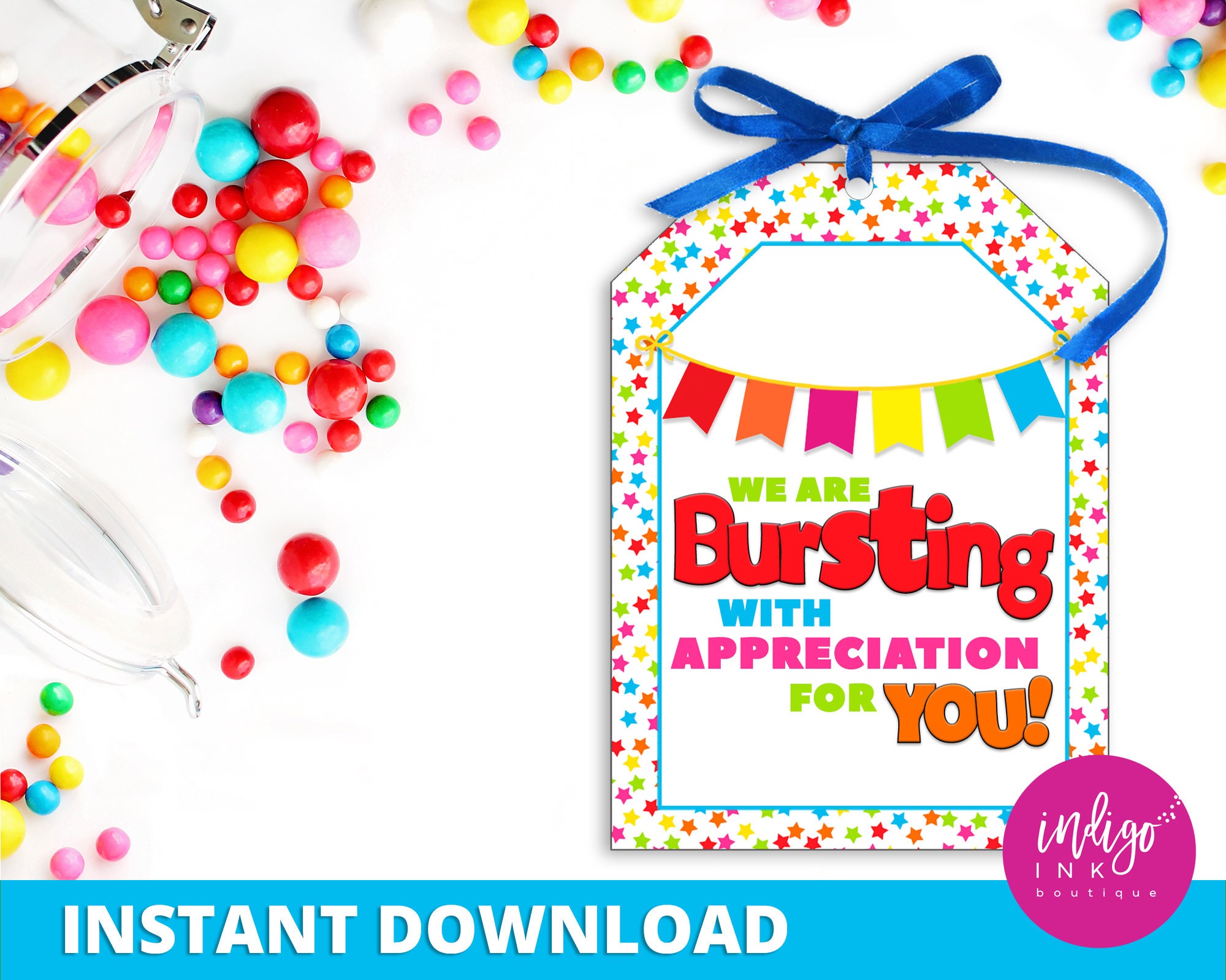 Teacher Appreciation Starburst Treat Tag INSTANT DOWNLOAD | Digital ...