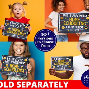 I Survived Homeschooling My Kids Sign INSTANT DOWNLOAD | End of the ...