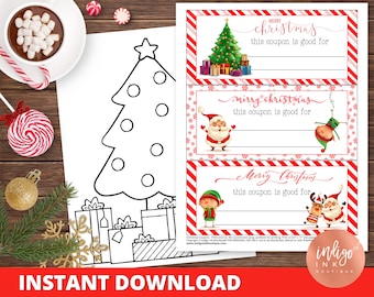 Christmas Coupons Voucher Gift for Christmas Gifts From - Etsy