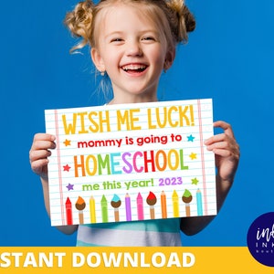 First Day of Homeschool Sign INSTANT DOWNLOAD First Day of - Etsy
