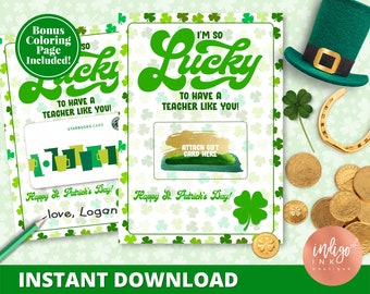 I'm so Lucky to Have You in My Class St Patricks Day Stickers Rainbow ...