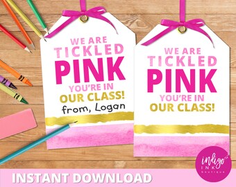 Tickled Pink Gift Tag INSTANT DOWNLOAD We Are Tickled Pink You're Our ...