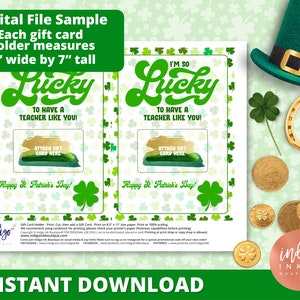 St Patricks Day Gift Card Holder INSTANT DOWNLOAD | Lucky to Have You ...