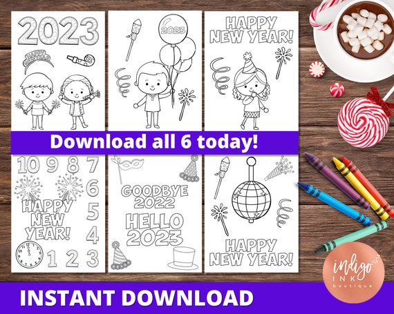 New Years Eve Coloring Pages 2022