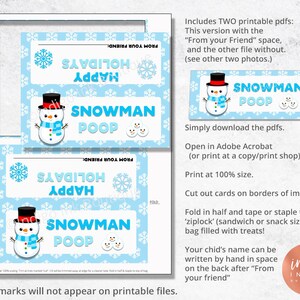 Snowman Poop Bag Topper INSTANT DOWNLOAD | Holiday Bag Topper | Snowman ...