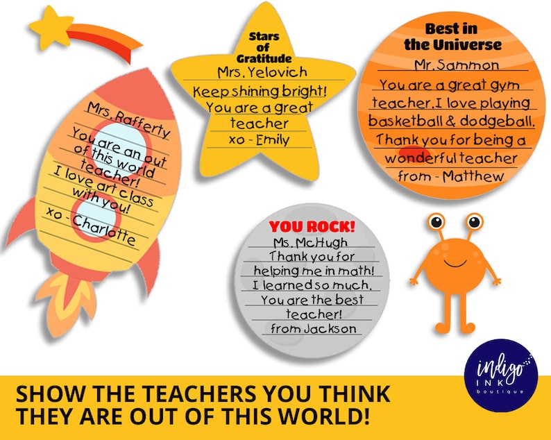 Teacher Appreciation Week Out of This World Space Printables - Etsy