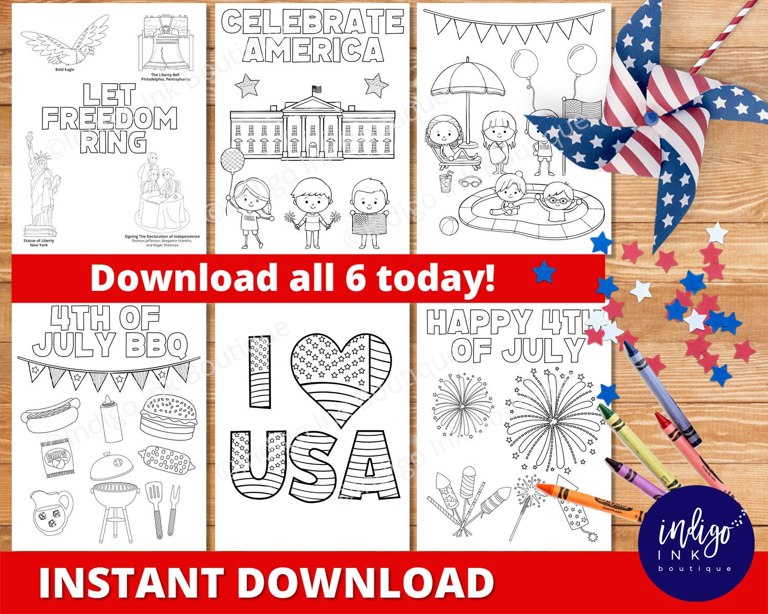 Coloring Pages And Kids And Patriotic