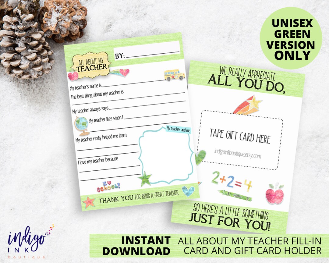 Christmas Teacher Gift Card Holder | Teacher Gift | Teacher Thank You ...