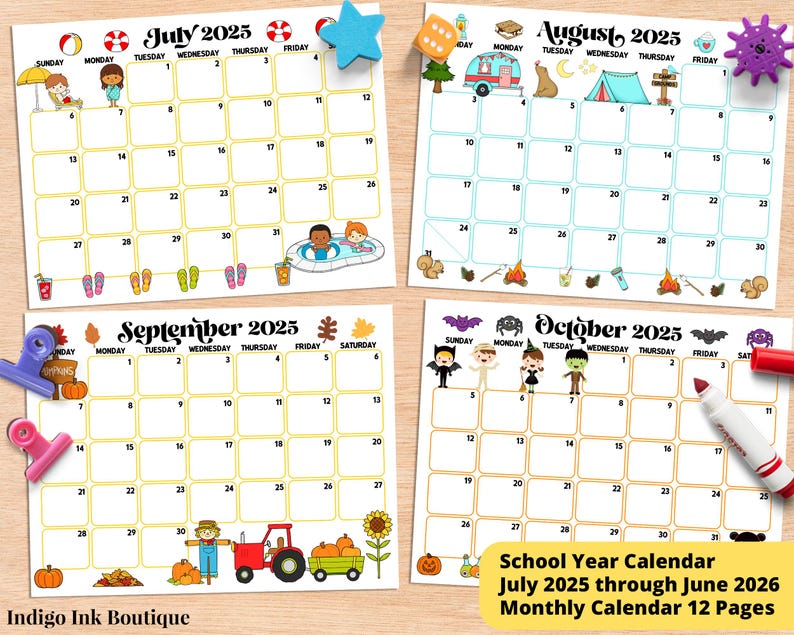School Calendar July 2025 Thru June 2026 Calendar | Monthly Calendar ...