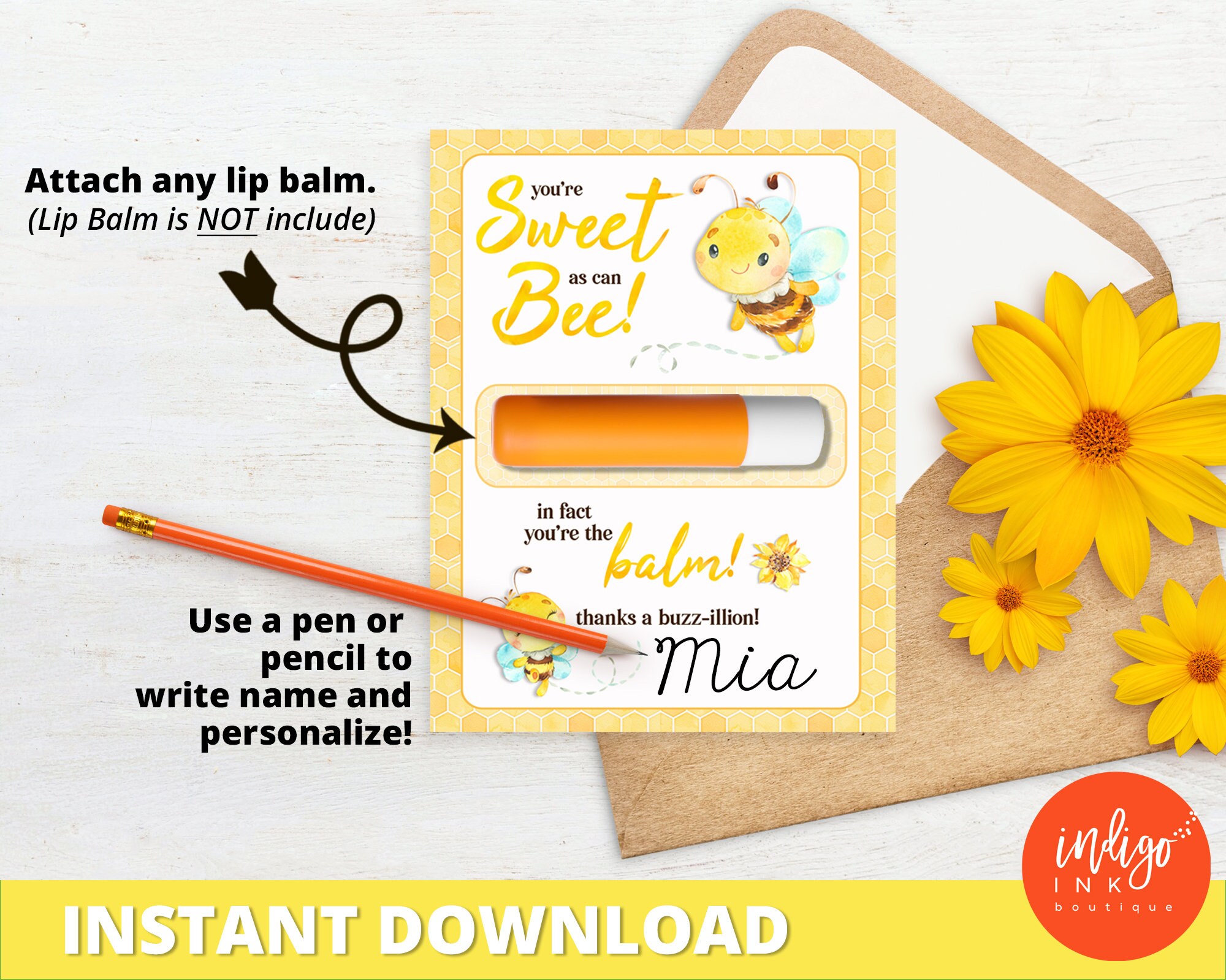 You're the Balm Lip Balm Holder INSTANT DOWNLOAD | You're Sweet as Can ...