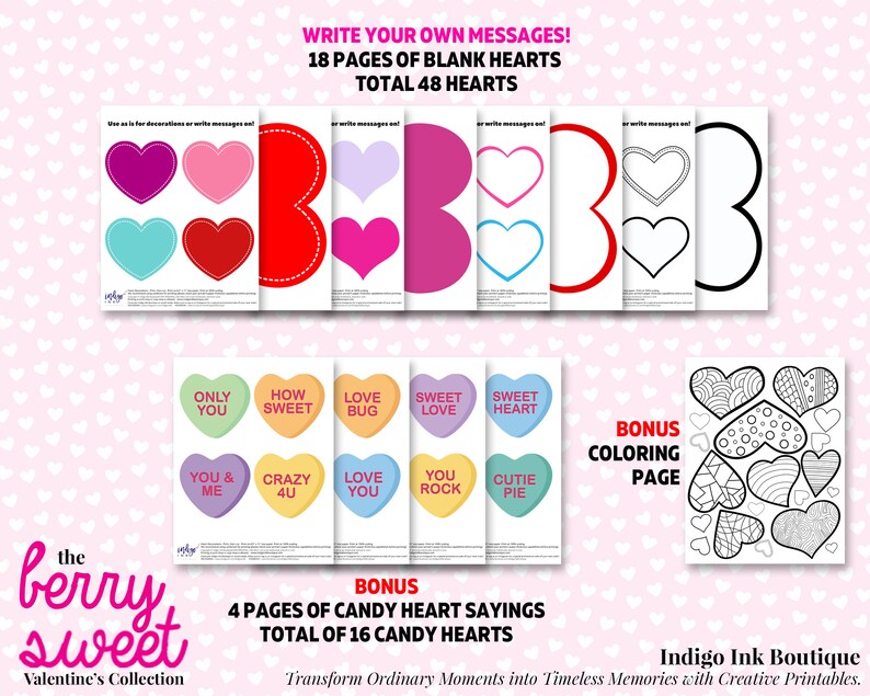 Valentines Day Love Notes INSTANT DOWNLOAD | Valentine Decoration ...