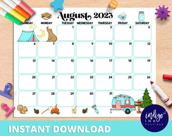 Monthly Calendar for the HAPPY PLANNER Classic Floral Colorful - Etsy