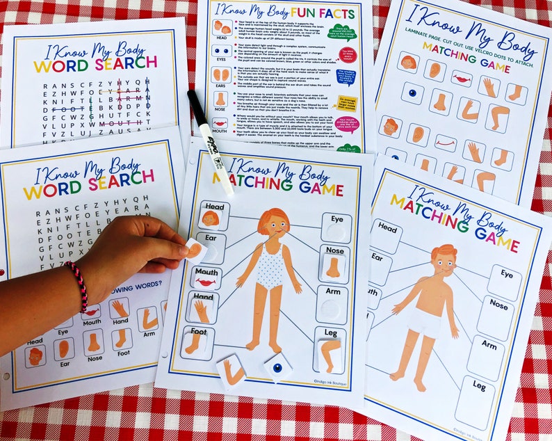 I Know My Body Science Worksheets INSTANT DOWNLOAD Busy Book - Etsy