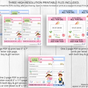All About My Teacher PRINTABLE DOWNLOAD | Teacher Appreciation ...