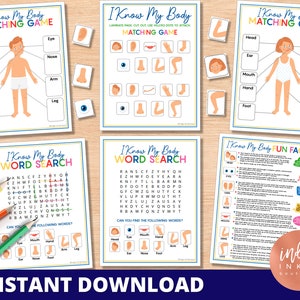 I Know My Body Science Worksheets INSTANT DOWNLOAD | Busy Book ...