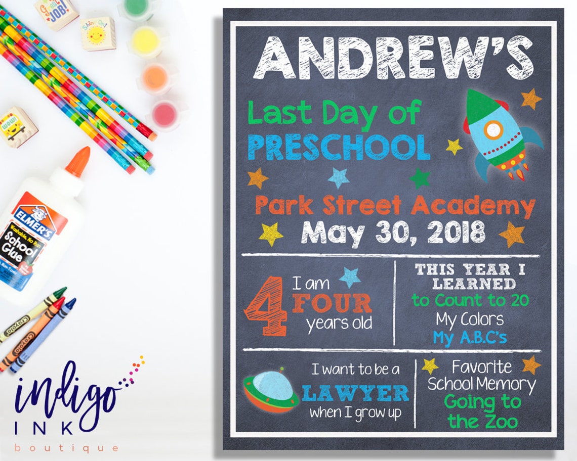 Last Day of School Sign DIGITAL DOWNLOAD | Fireman Printable | End of ...