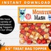 Monster Bag Toppers INSTANT DOWNLOAD Halloween Printable Monster Tags ...