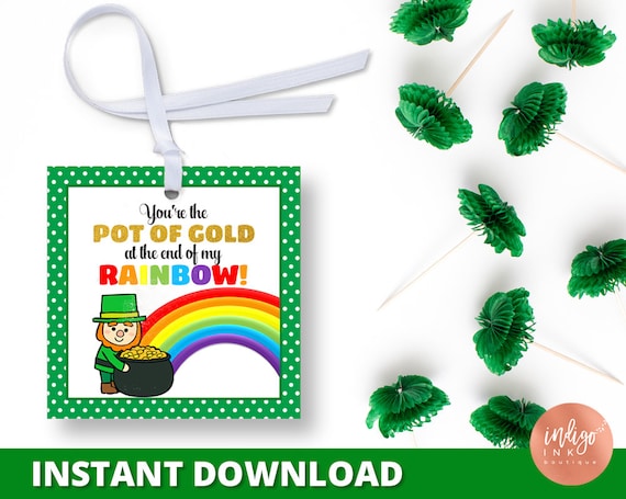 St Patrick's Day Tag INSTANT DOWNLOAD | St Pattys Day Bag Tags | St ...