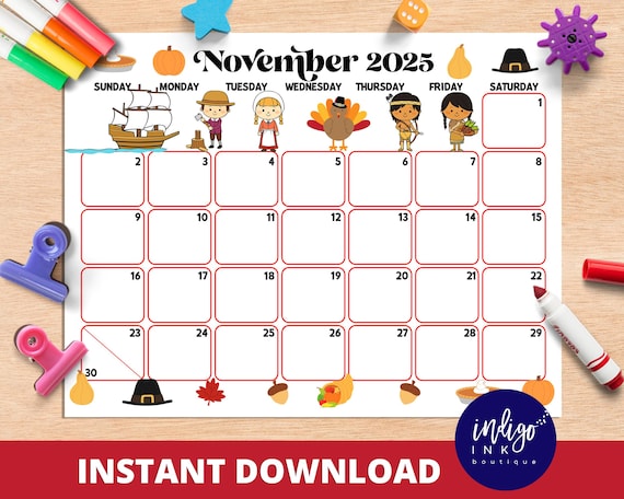 November Month Calendar