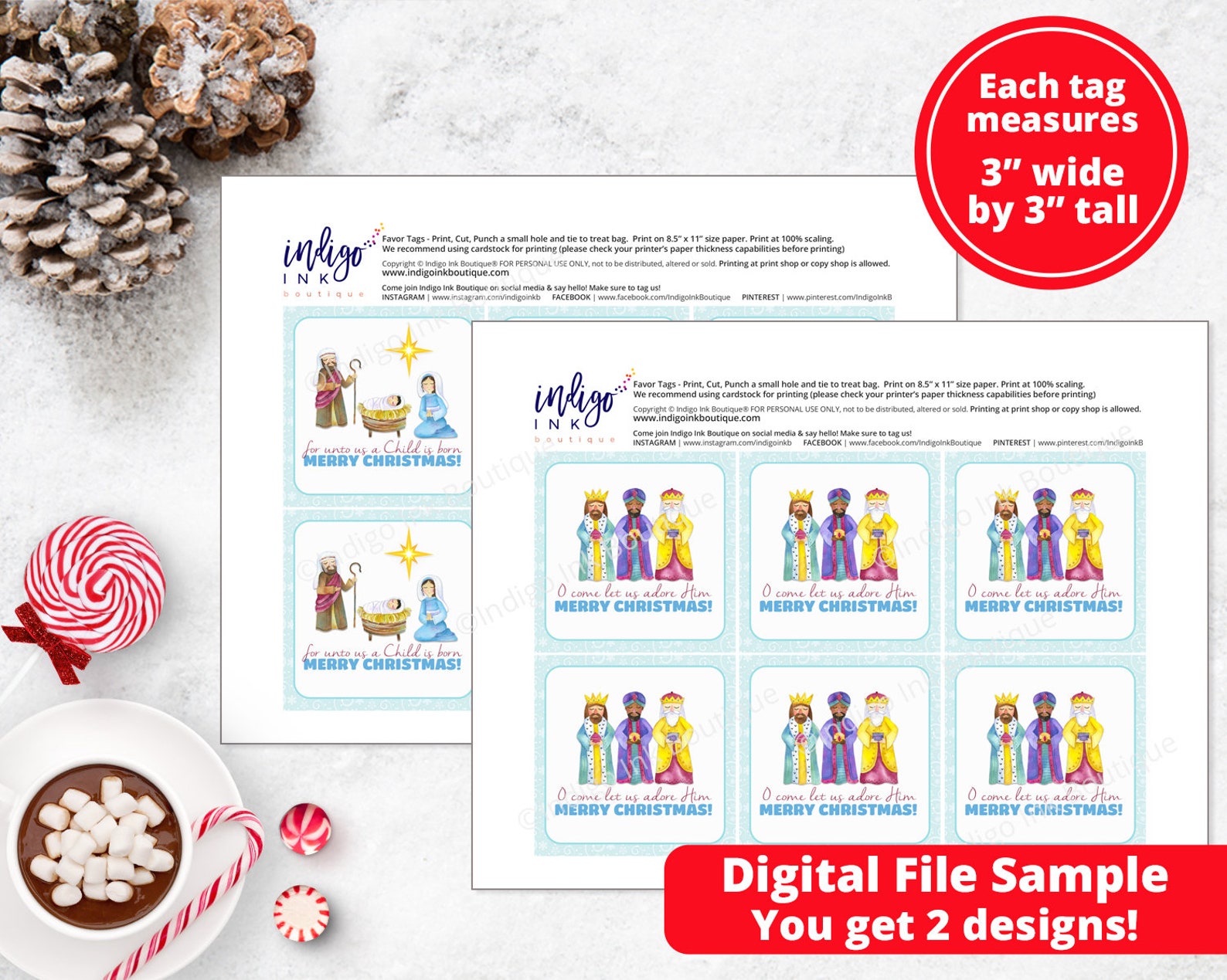 Christian Favor Tags Religious Tags for Kids Christmas - Etsy