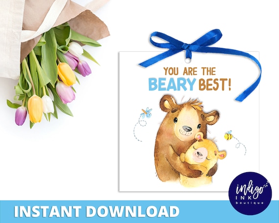 You are the BEARY Best Tag INSTANT DOWNLOAD | Teddy Bear Tag | Teacher ...