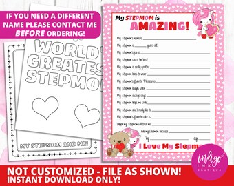 All About Grandma Fill in the Blank Mothers Day Gift INSTANT | Etsy