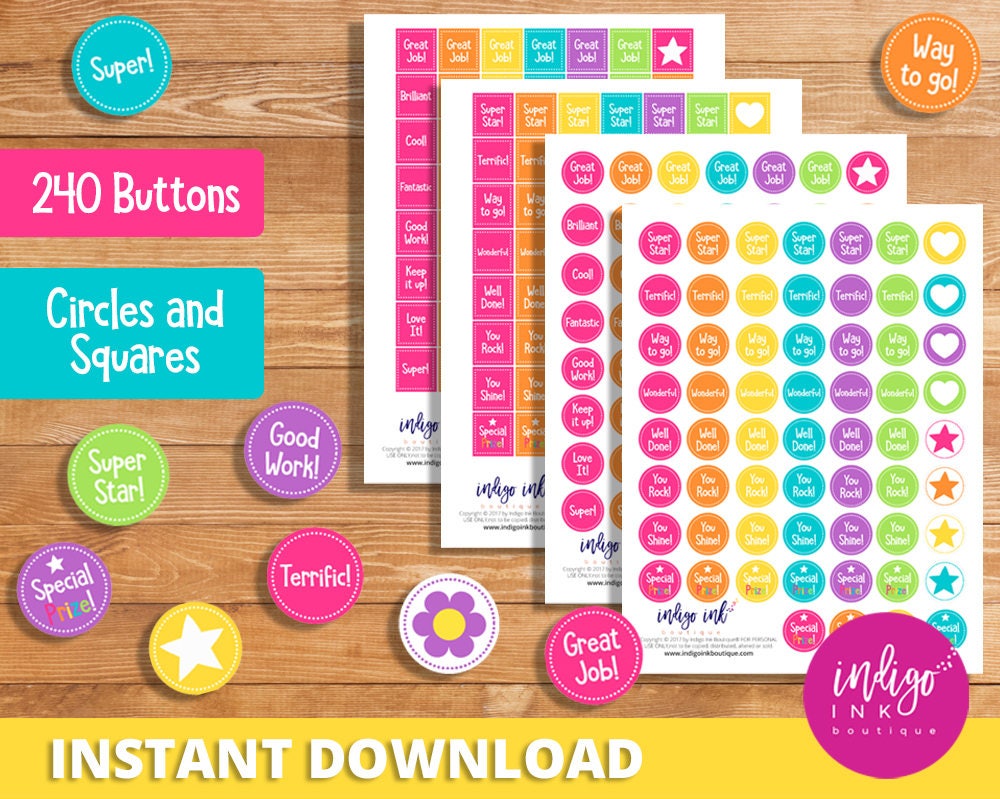 Child Reward Chart INSTANT DOWNLOAD Behavior Chart for Child | Etsy
